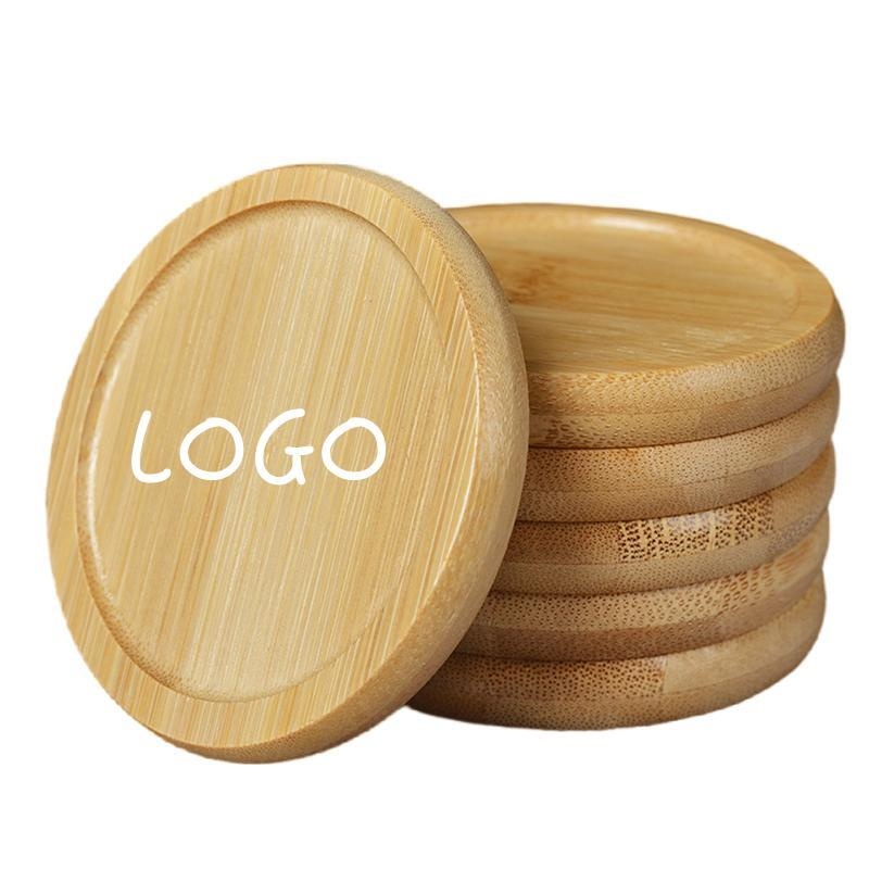 Round Natural Wooden Coaster