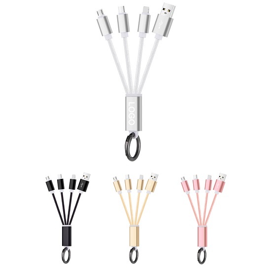 3 in 1 Charging Cable Keychain