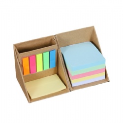 Foldable Cube Sticky Notes Box With Pen Holder
