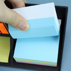 Foldable Cube Sticky Notes Box With Pen Holder